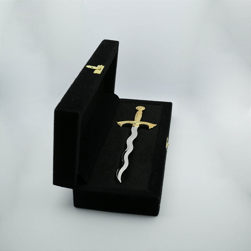 PR-004-DN1 - Espada Flamígera Dourada/Niquelada - Com Estojo ...