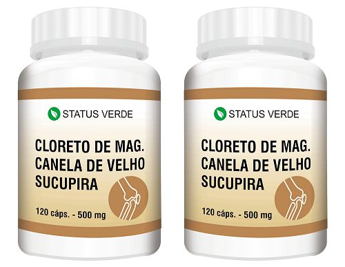 Kit 2 Cloreto de Magnésio Canela de Velho e Sucupira 240 Cáps. - 500mg Status Verde - Status Verde