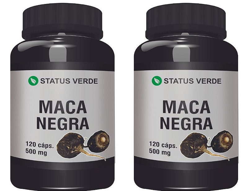 Kit 2 Maca Peruana Negra 240cáps 500mg - Status Verde - Status Verde