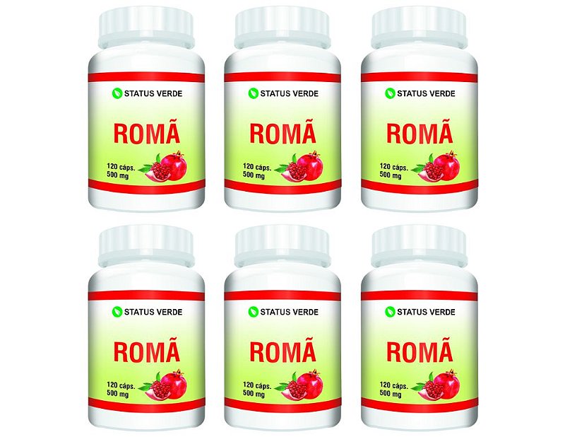 Kit 6 Romã 720Cáps - 500mg Status Verde - Status Verde