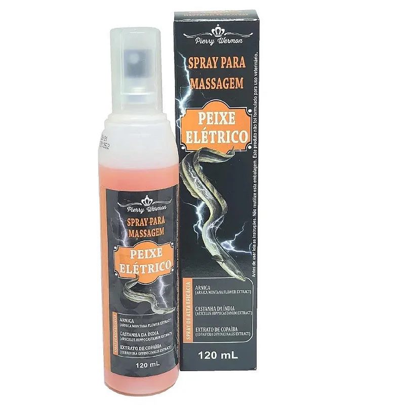 Kit 12 Spray Para Massagem Peixe Elétrico 120 Ml - Status Verde