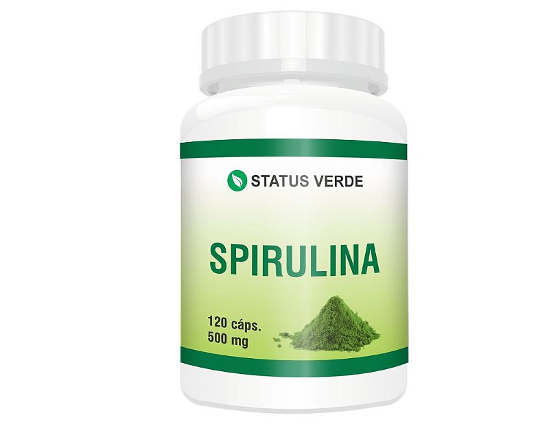 Spirulina 500mg 120 Cápsulas - Status Verde - Status Verde