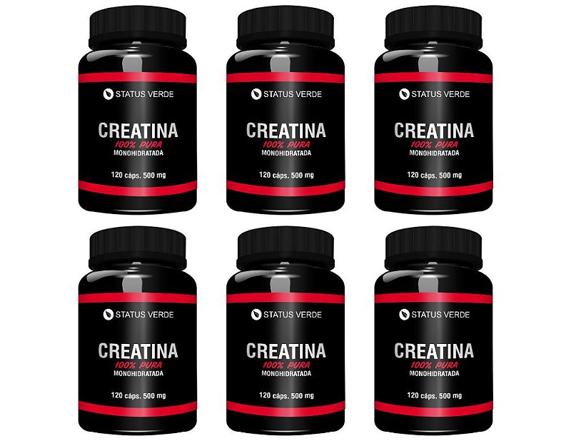 Kit 6 Creatina 500mg 720 Cápsulas - Status Verde - Status Verde