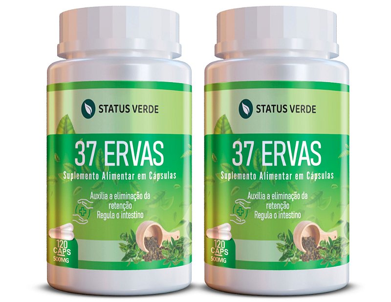 Kit 2 37 Ervas 240Cáps 500mg Status Verde - Status Verde