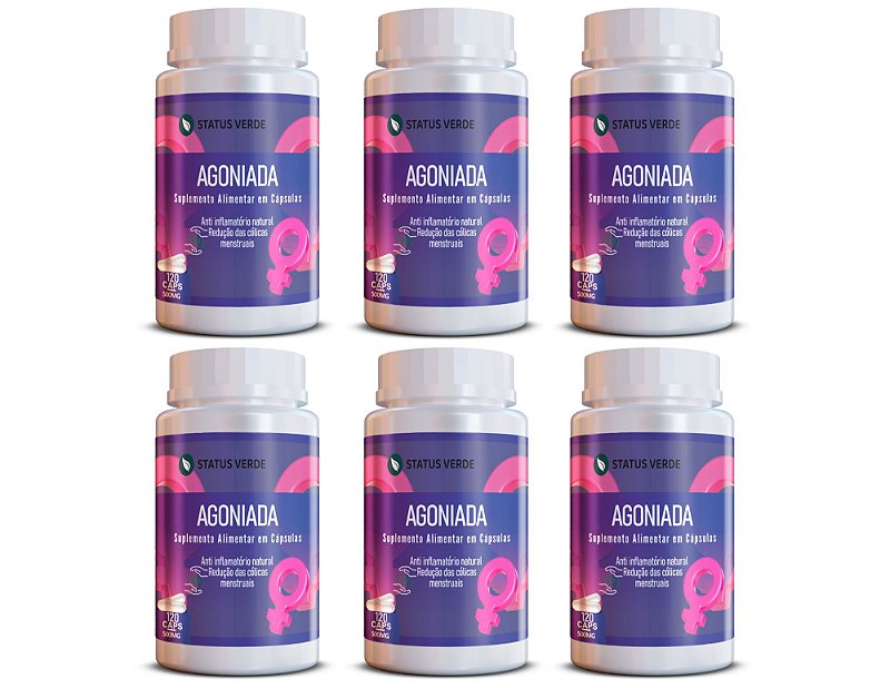 Kit 6 Agoniada 720Cáps 500mg Status Verde - Status Verde