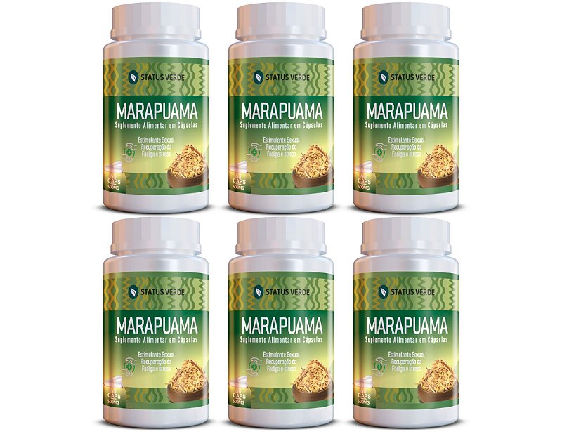 Kit 6 Marapuama 360Cáps 500mg Status Verde - Status Verde