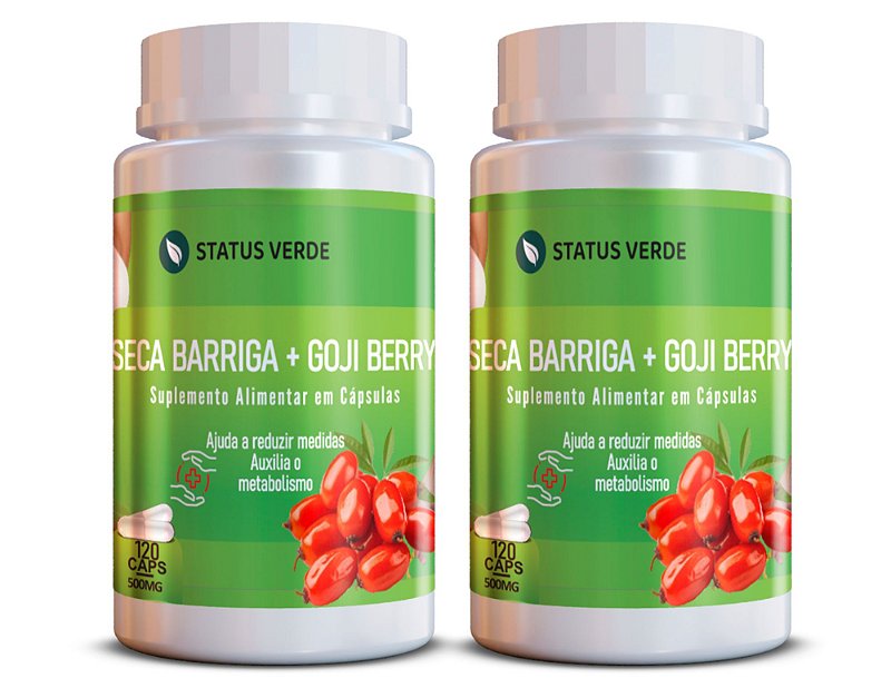 Kit 2 Seca Barriga + Goji Berry 240Cáps 500mg Status Verde - Status Verde