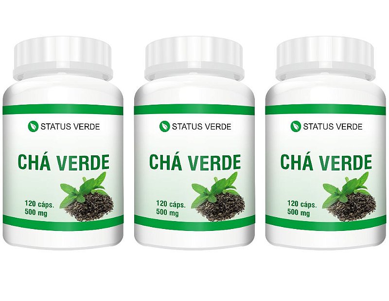 Kit 3 Chá Verde 360Cáps 500mg Status Verde - Status Verde