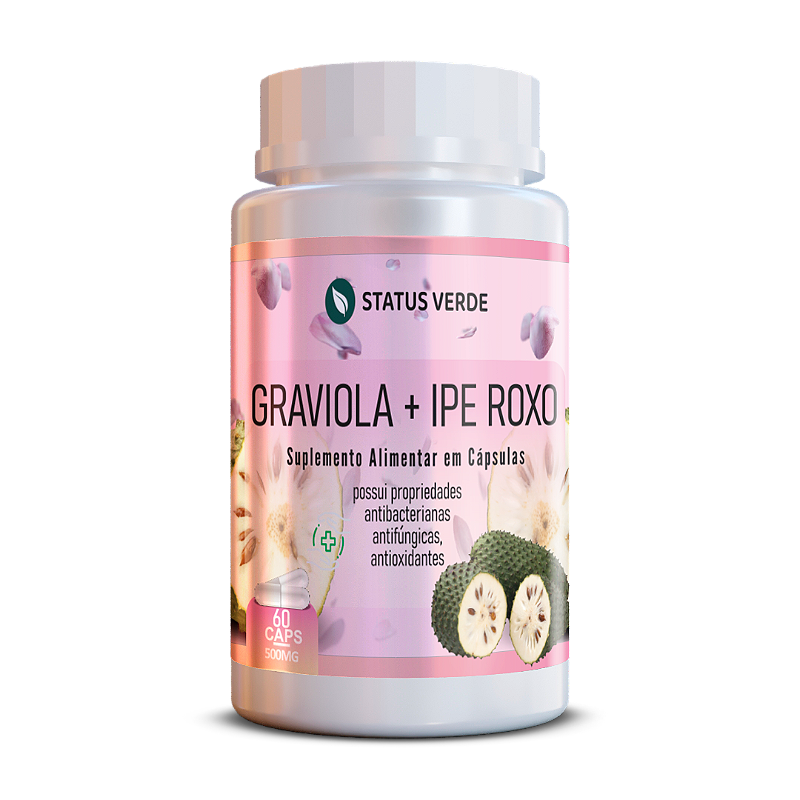 Graviola + Ipê Roxo 60 Cápsulas 500mg Status Verde - Status Verde