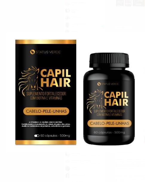 Kit 12 Capil Hair 720 Cápsulas, 500mg – Status Verde - Status Verde