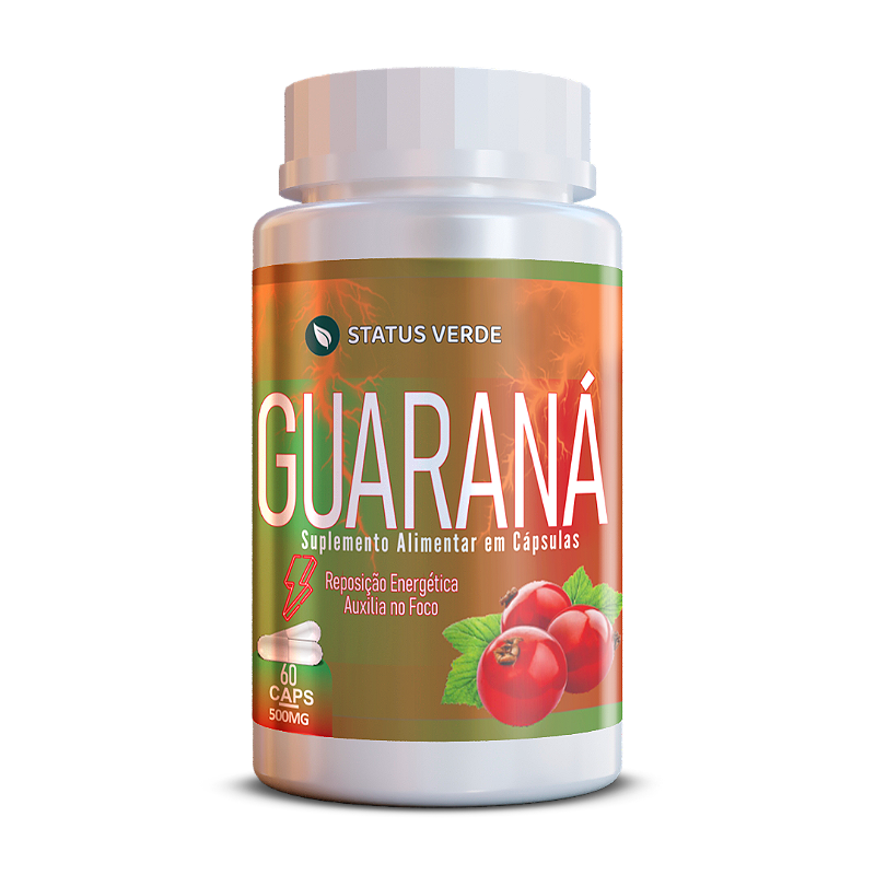 Kit 12 Guaraná 720 Cápsulas 500mg Status Verde - Status Verde