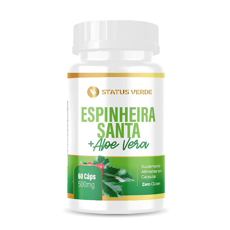 Espinheira Santa + Aloe vera 60 Cápsulas 500mg Status Verde - Status Verde
