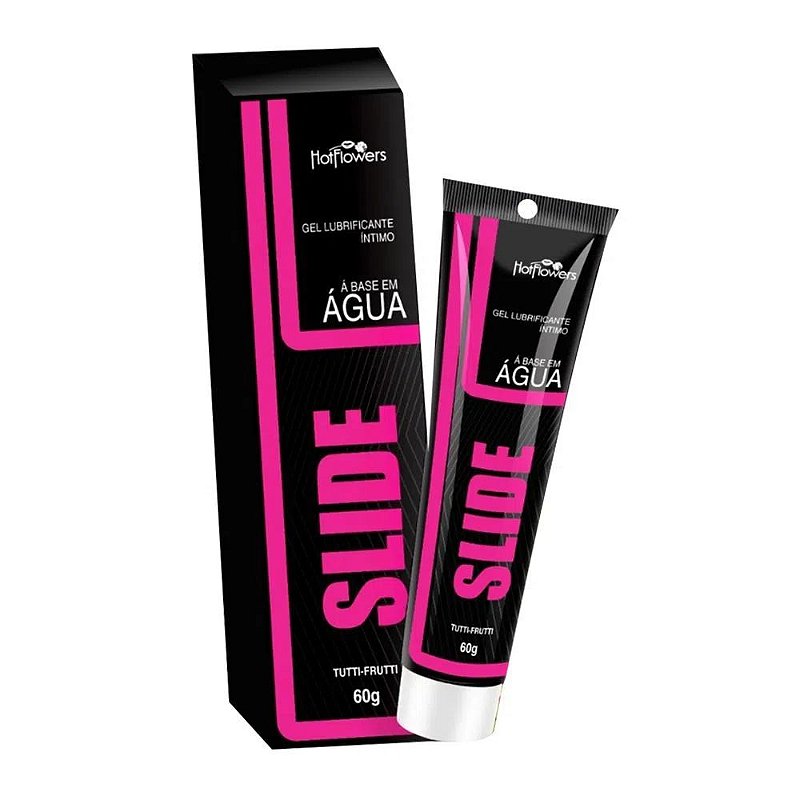 Slide - Gel Lubrificante Íntimo 60G Hot Flowers - Distribuidora Hot Flowers