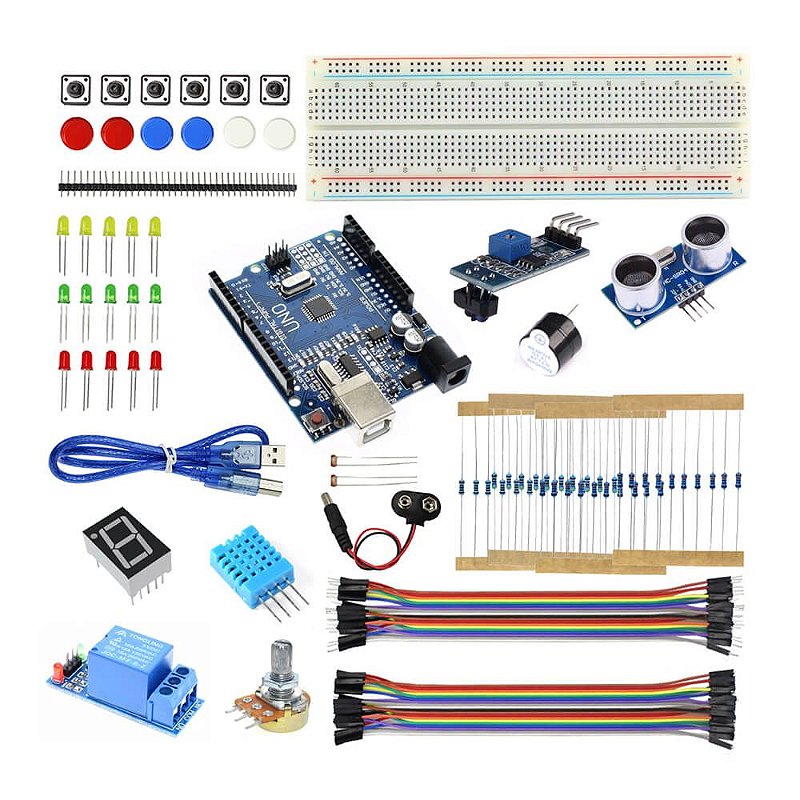 Kit Arduino Uno R3 Intermediário 125 Peças - Bit Maker - Arduinos ...