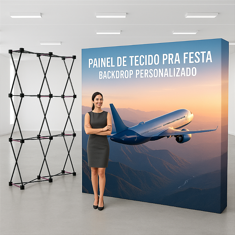 Painel Backdrop de Tecido Personalizado com Estrutura Dobrável - 3G ...