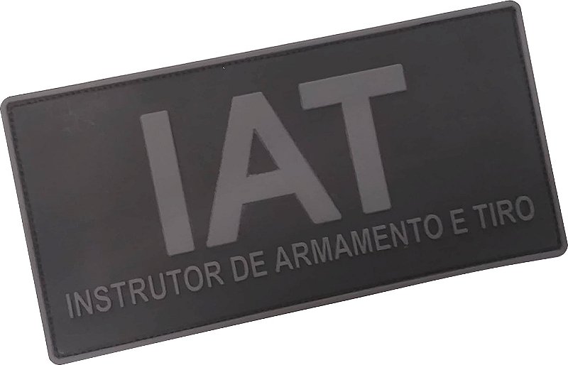 Patch Iat Instrutor de Arma e Tiro Emborrachado - Patches Militares Emborrachado e Bordados