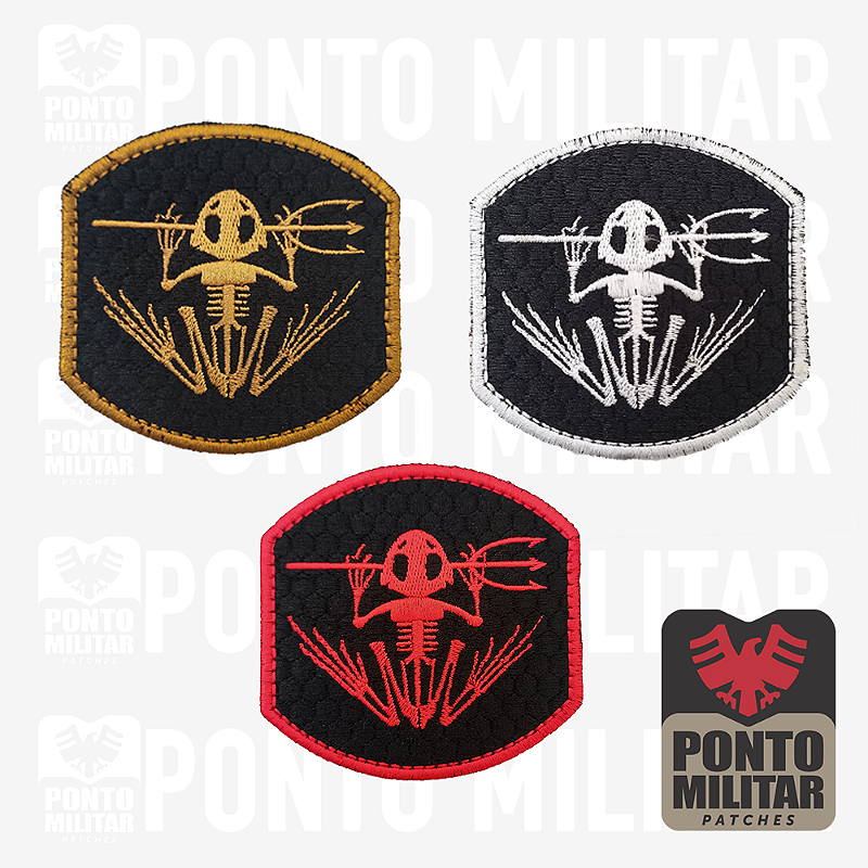 Navy Seal DEVGRU Frogman Esqueleto Sapo Patch Bordado - Patches Militares Emborrachado e Bordados