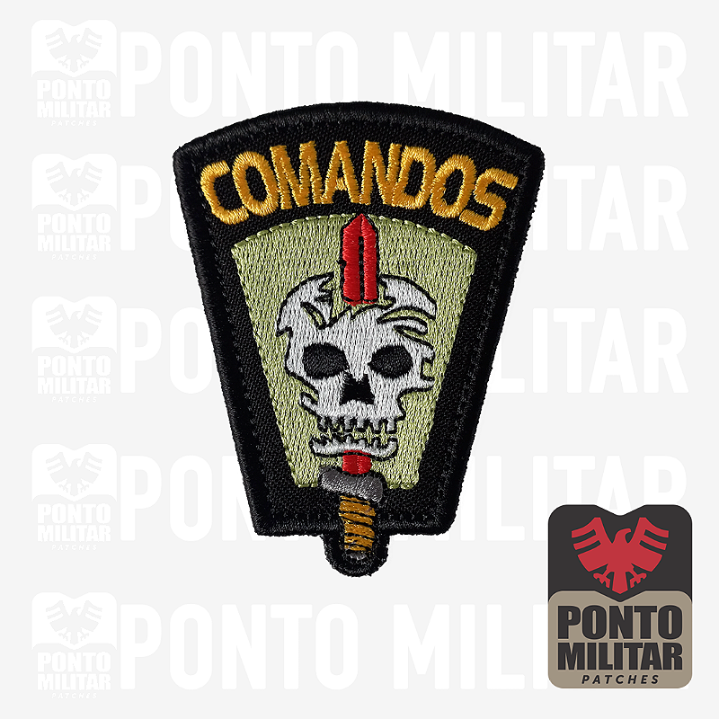 Escudo Comandos I Comandos Anfíbios Patch Bordado - Ponto Militar - Patches Militares ...
