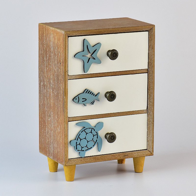 Mini Gaveteiro 3 Gavetas Ocean - Loja de Artigos para Decoração - Kasa ...
