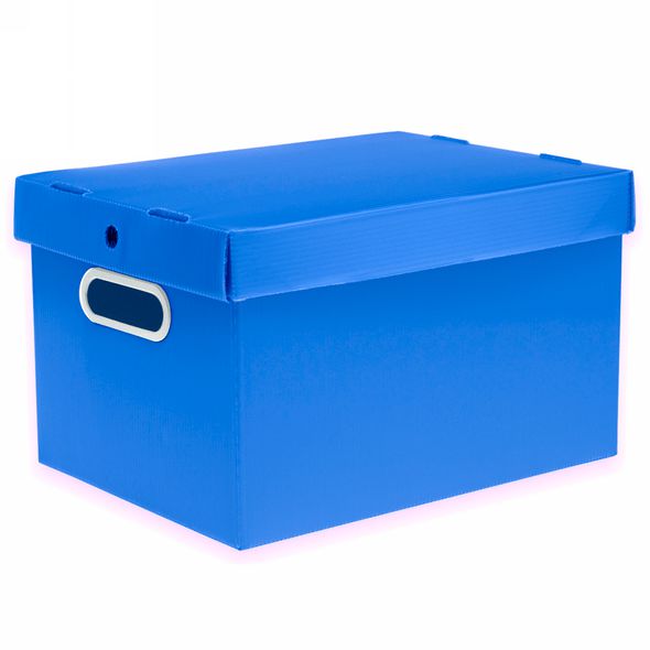 CAIXA ORGANIZADORA PP CORRUGADO PRONTOBOX AZUL - POLYCART - Papelaria ...