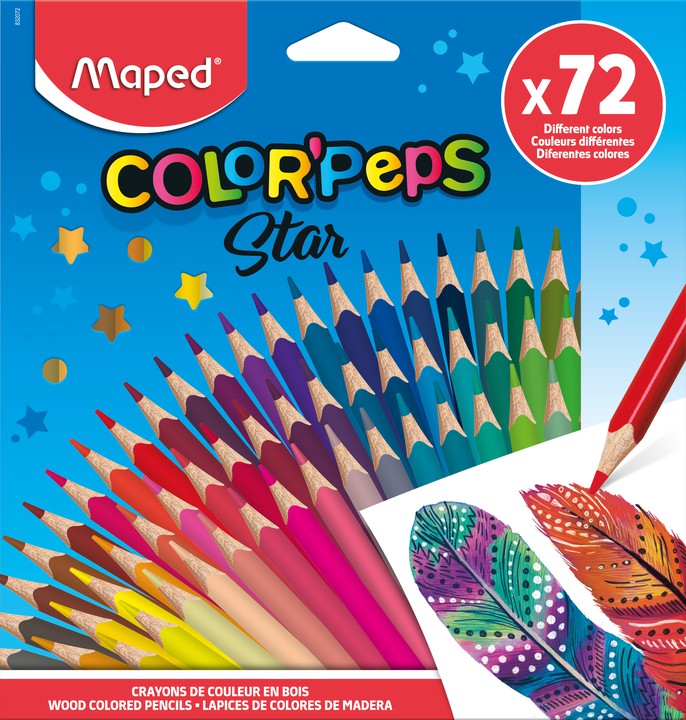 LÁPIS DE COR COLOR'PEPS 72 CORES - MAPED - Papelaria Zap Ltda » Muito ...