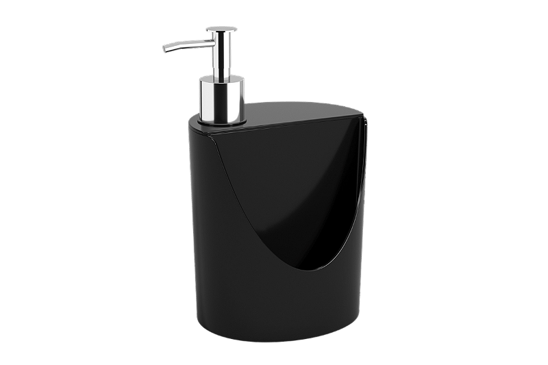 DISPENSER PARA DETERGENTE E ESPONJA BASIC 600ML PRETO - COZA ...