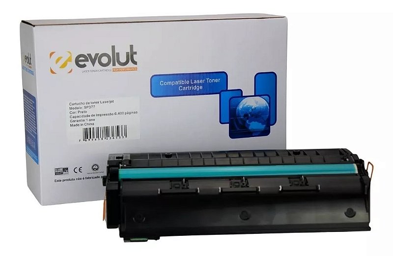 TONER COMPATÍVEL RICOH SP377 PRETO - EVOLUT - Papelaria Zap Ltda ...