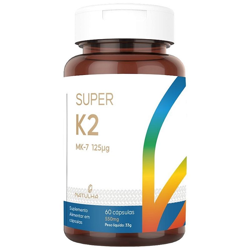 Super K2 (Menaquinona-7) 125mcg 60 cápsulas - Natulha - Distribuidora ...