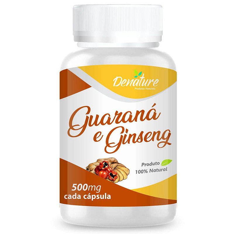 Guaraná Com Ginseng 100 Cápsulas Denature Distribuidora De
