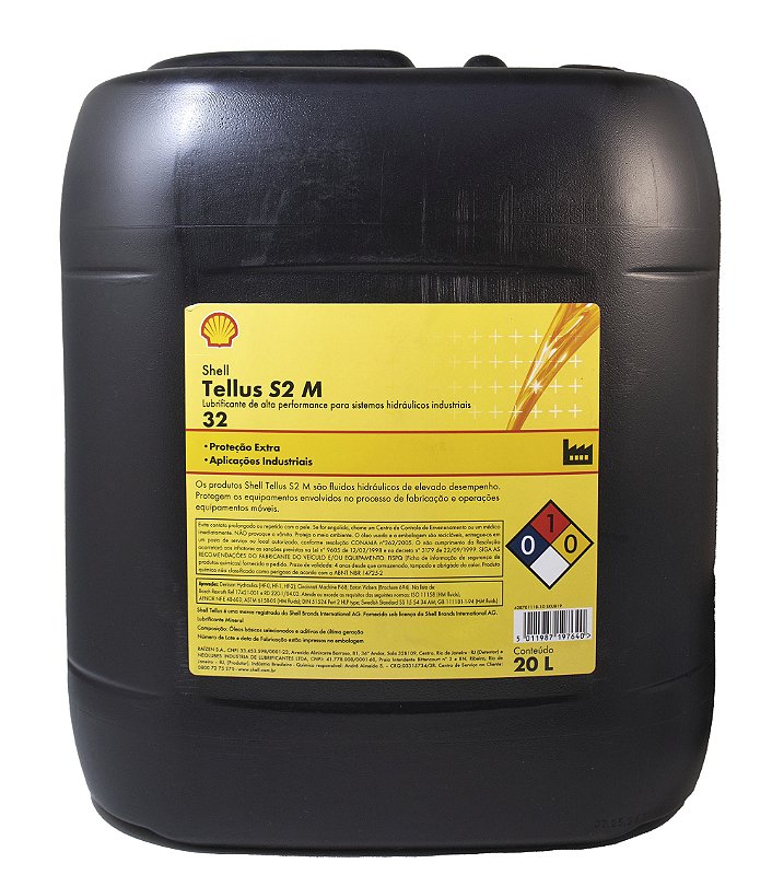 Shell Tellus 32 S2 M Balde 20L - MSLub - Sua Troca de Óleo pela Internet