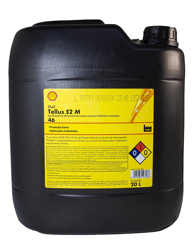 Shell Tellus 46 S2 M Balde 20L - MSLub - Sua Troca de Óleo pela Internet