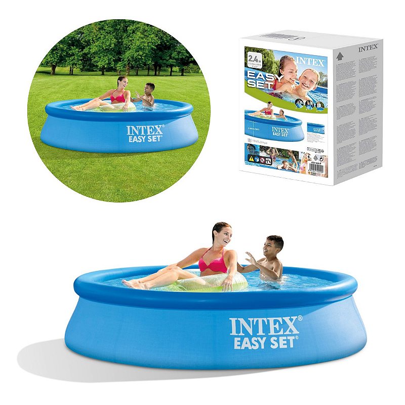 Piscina Easy Set Inflável 1942L (244x61cm) Intex 28106 - | Fluthua Store