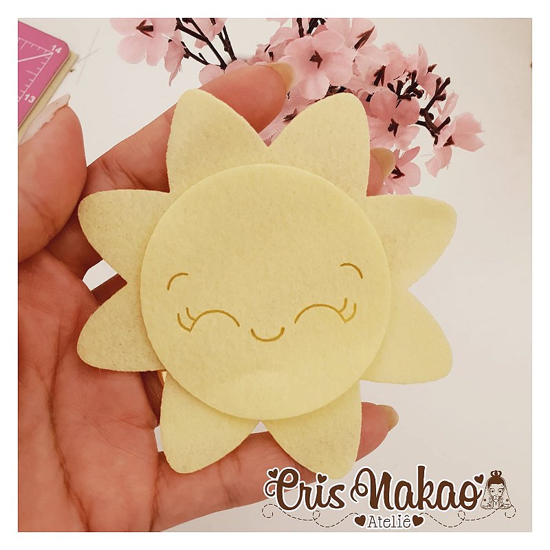 Recortes em Feltro - Sol (unitário) - Ateliê Cris Nakao