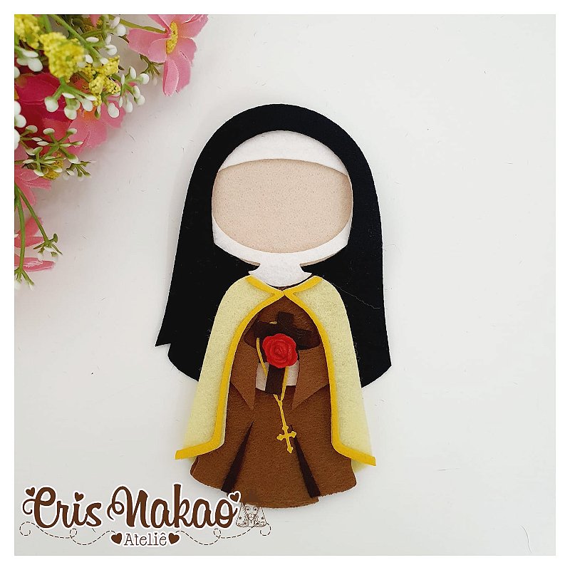 Recorte em Feltro - Santinhos Santa Terezinha - unidade - Ateliê Cris Nakao