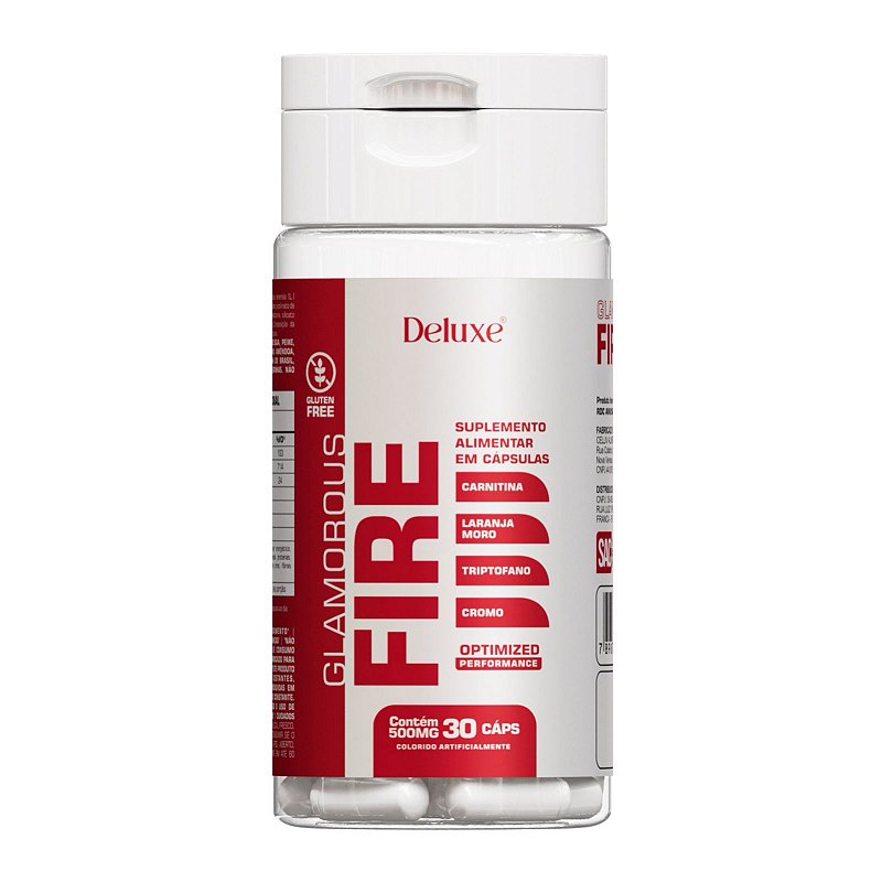 Glamorous Fire Deluxe Suplemento Alimentar 30 Cápsulas 500Mg - Ideal ...