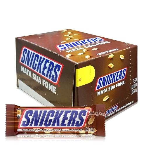 Chocolate Snickers 45G | 20 Unidades - Docerrano - Confeitaria e Festa