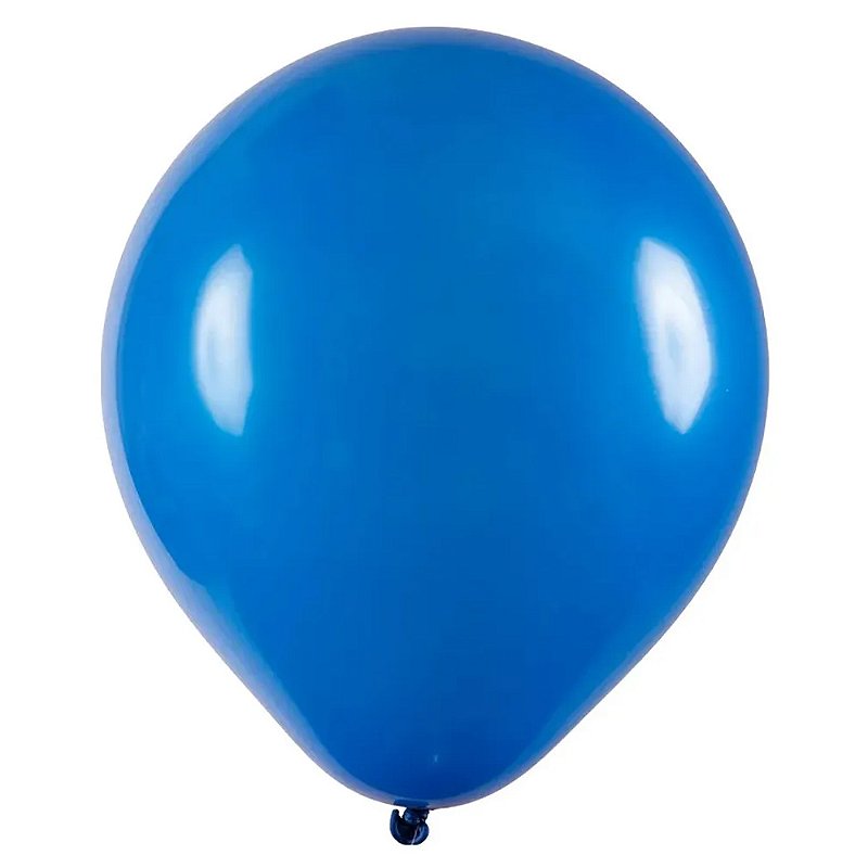 Balão 9 Liso Azul | 50 Unidades - Docerrano - Confeitaria e Festa
