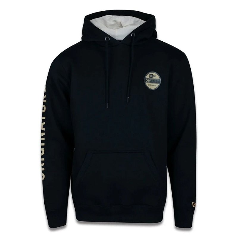 Moletom Canguru New Era Core 5950 Sticker Preto - FIRST DOWN - Produtos ...