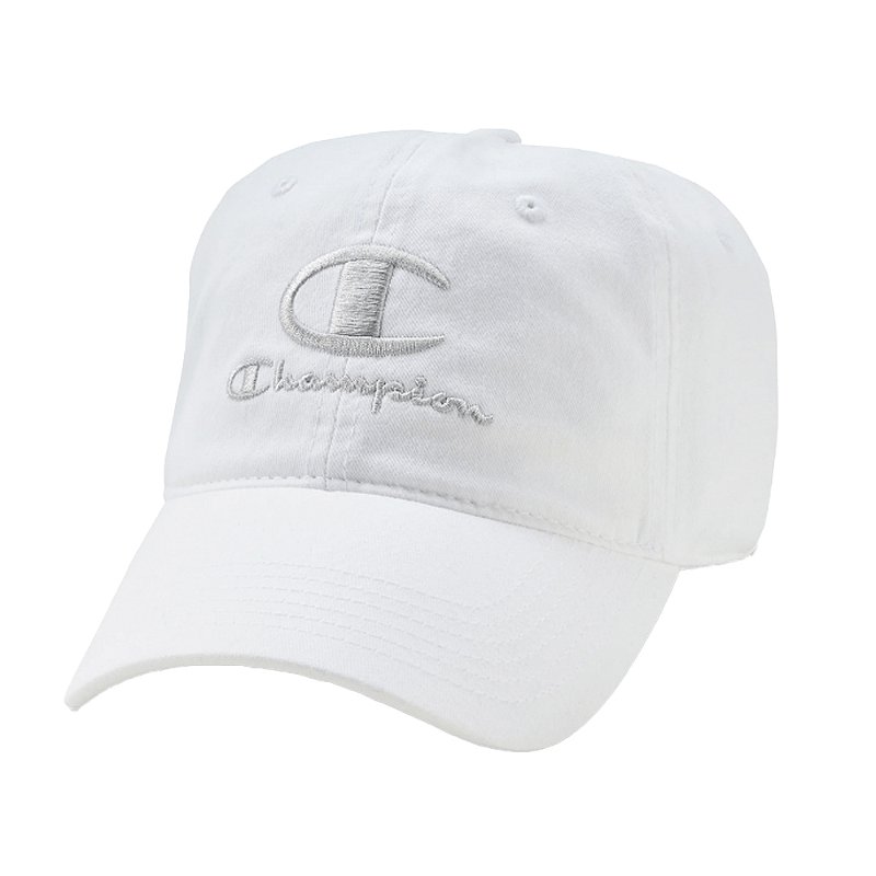 Boné Champion Washed Relaxed Big C Script Branco - FIRST DOWN ...