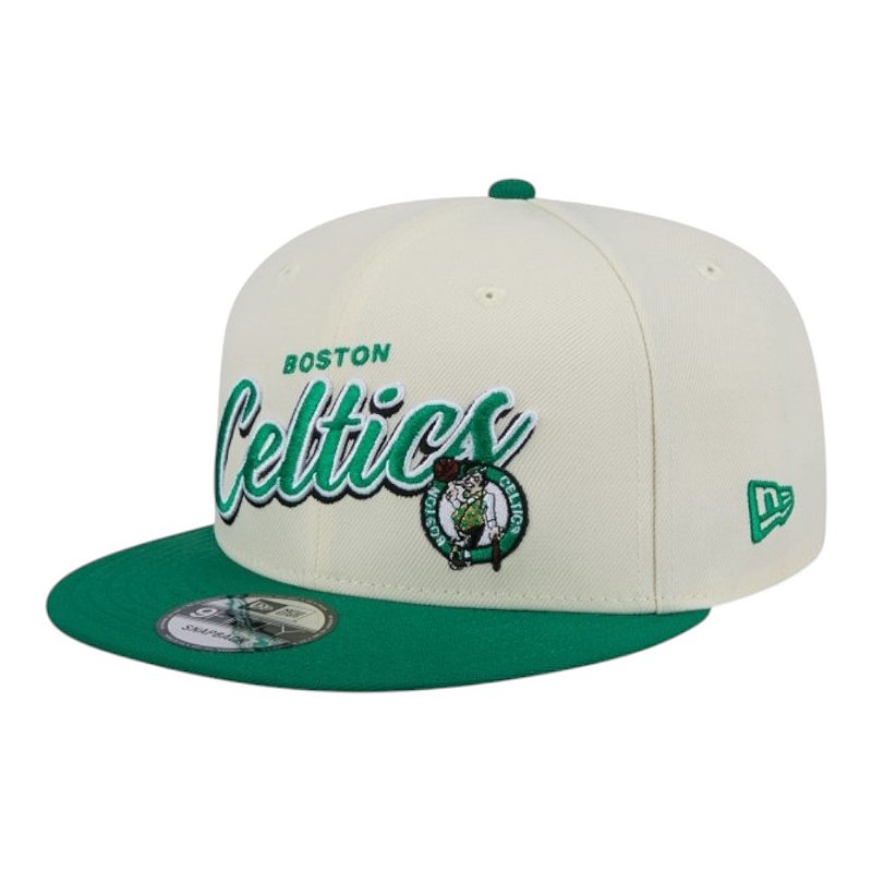Boné New Era 950 Boston Celtics 2Tone Script Off White - FIRST DOWN ...