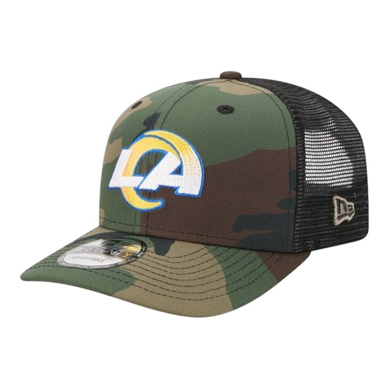 Boné New Era 970 Los Angeles Rams Trucker Salute Service 25 - FIRST ...
