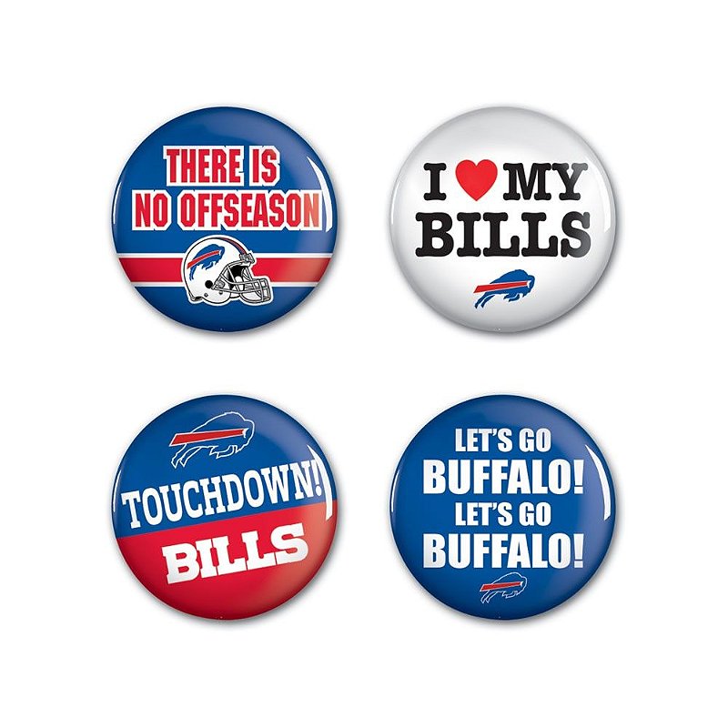 4 Bottons Pins Buffalo Bills NFL - FIRST DOWN - Produtos Futebol ...