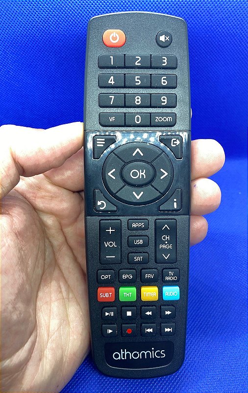 Controle Remoto 100% Original Para Receptor Athomics S3 / Aura / Eon ...