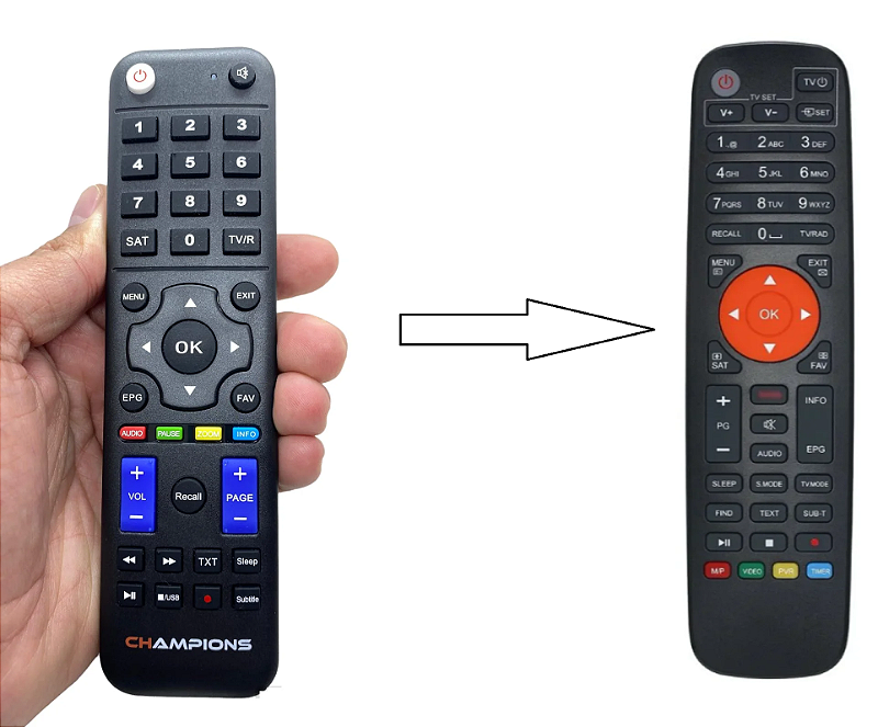 Controle Remoto para Receptor Azamerica Champions Infinity GX PRO ...