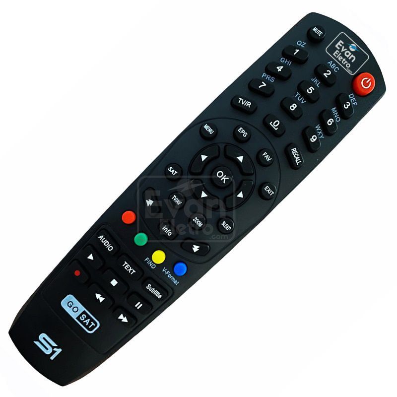 Controle Remoto Para Receptor Gosat S3 Maxx - EVANELETRO.COM ...