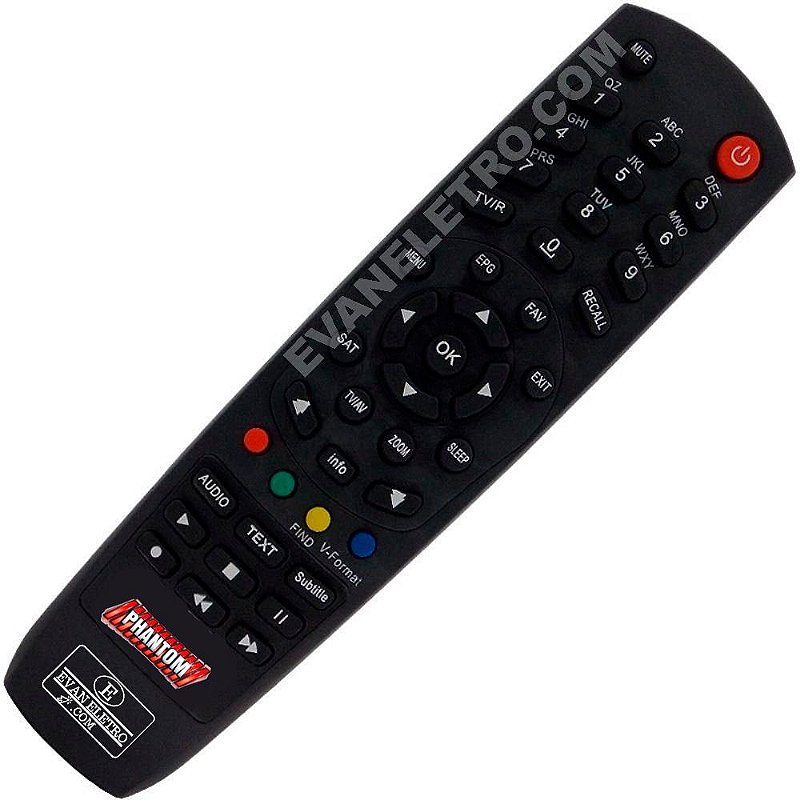 Controle Remoto para Receptor Phantom Rio HD - EVANELETRO.COM - Distribuidor e Revendedor ...