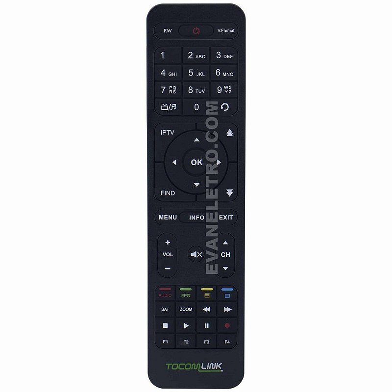 Controle Remoto para receptor Tocomlink Festa HD3 - EVANELETRO.COM ...