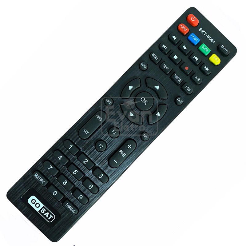 Controle Remoto para Receptor Gosat SKY-8091 - EVANELETRO.COM ...