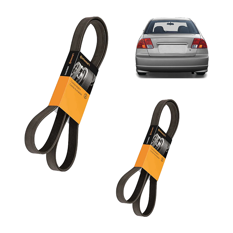 Kit Correias Acessórios Honda Civic 1.7 2001 02 03 04 05 06 - Bermano ...