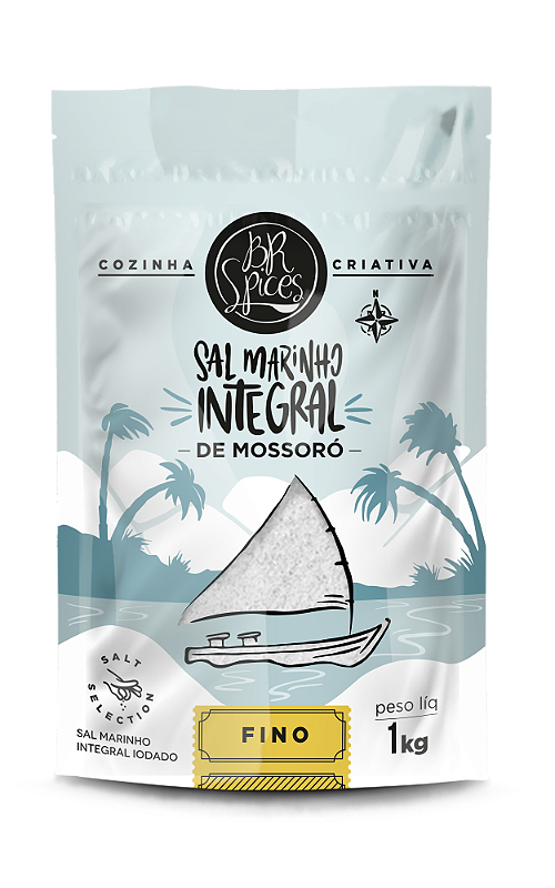 Sal Marinho BR Spices Integral De Mossoró Fino Pouch 1KG - BR Spices ...
